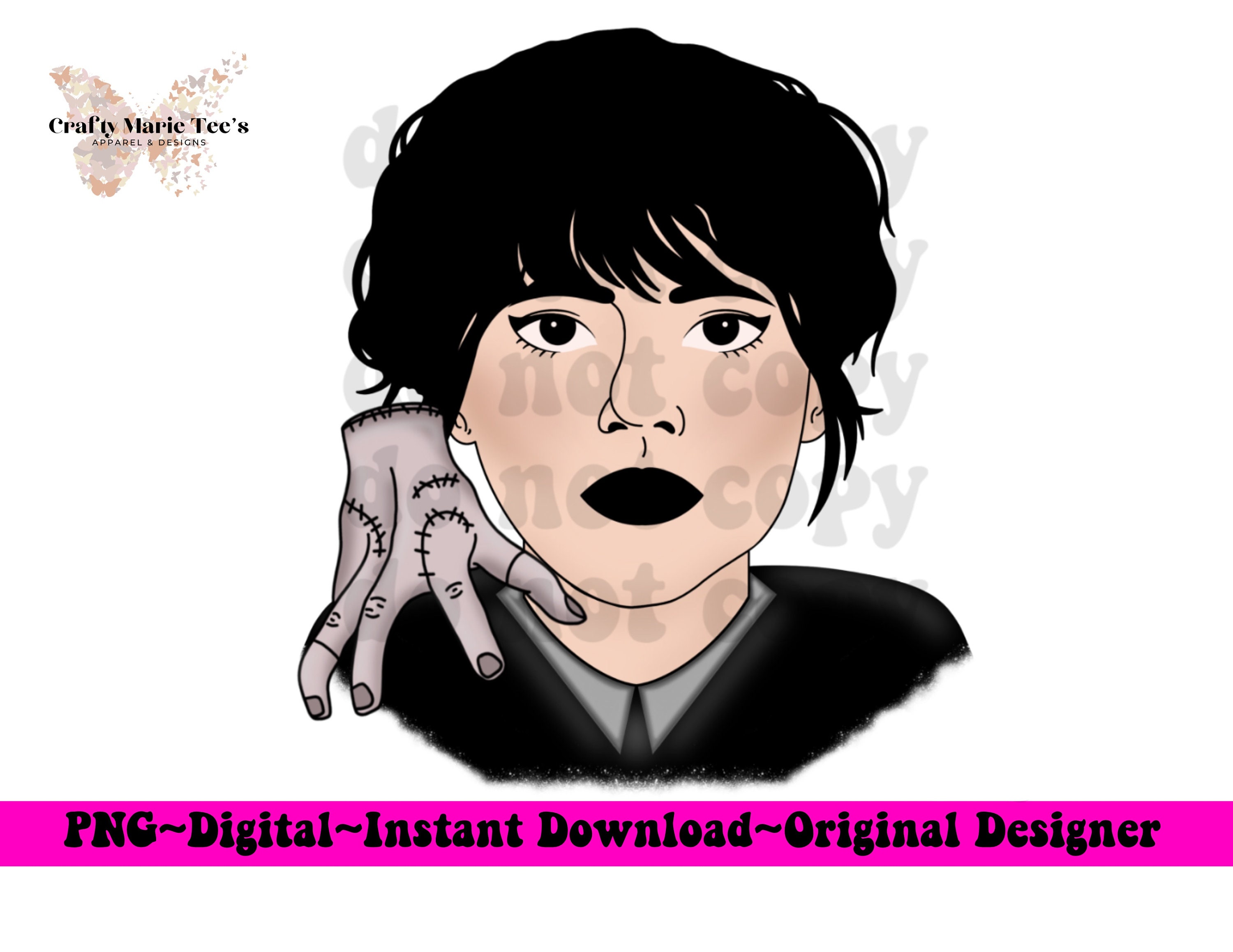 Wednesday Addams - Thing - Addams Family - PNG - Transparent Background ...