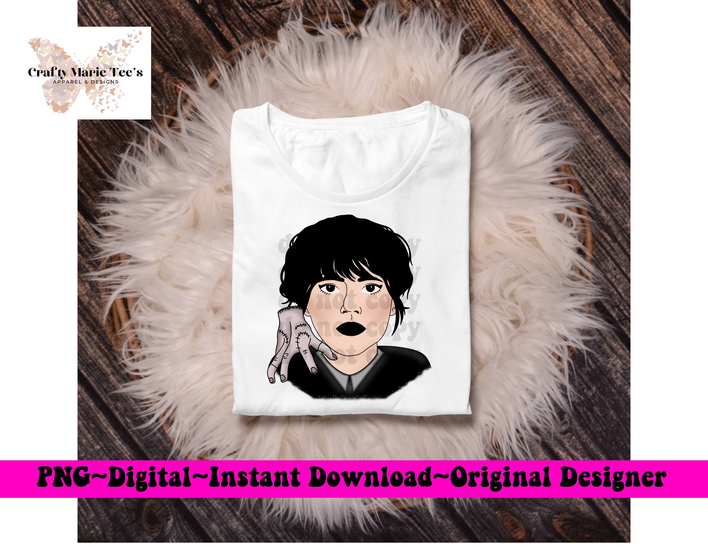 Wednesday Addams - Thing - Addams Family - PNG - Transparent Background ...