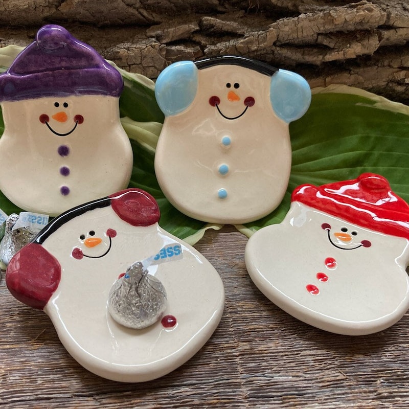 Ceramic Snowman - Etsy