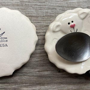Sheep or Lamb Spoon Rest, Sheep Teabag Rest, Sheep Ring Dish, Sheep ...