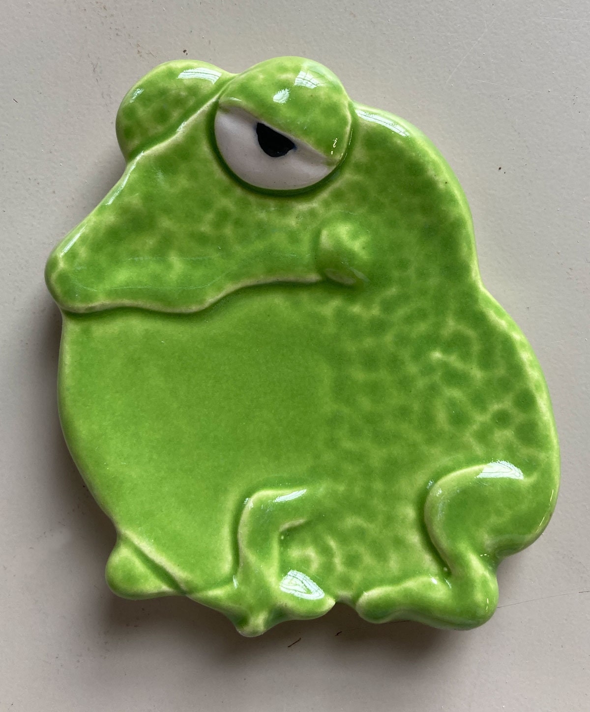 Ceramic Frog Dish, Handmade Frog Spoon Rest for the Kitchen, Frog Tea ...