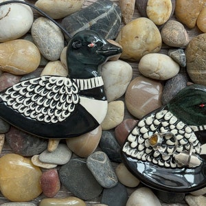 Ceramic Loon Teabag Rest, Loon Spoon Rest, Christmas Ornament ...