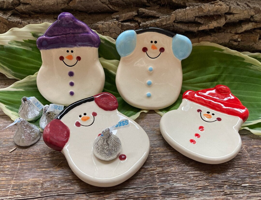 Snowman Teabag Holder. Snowman Spoon Rest for Festive Holiday Decor ...
