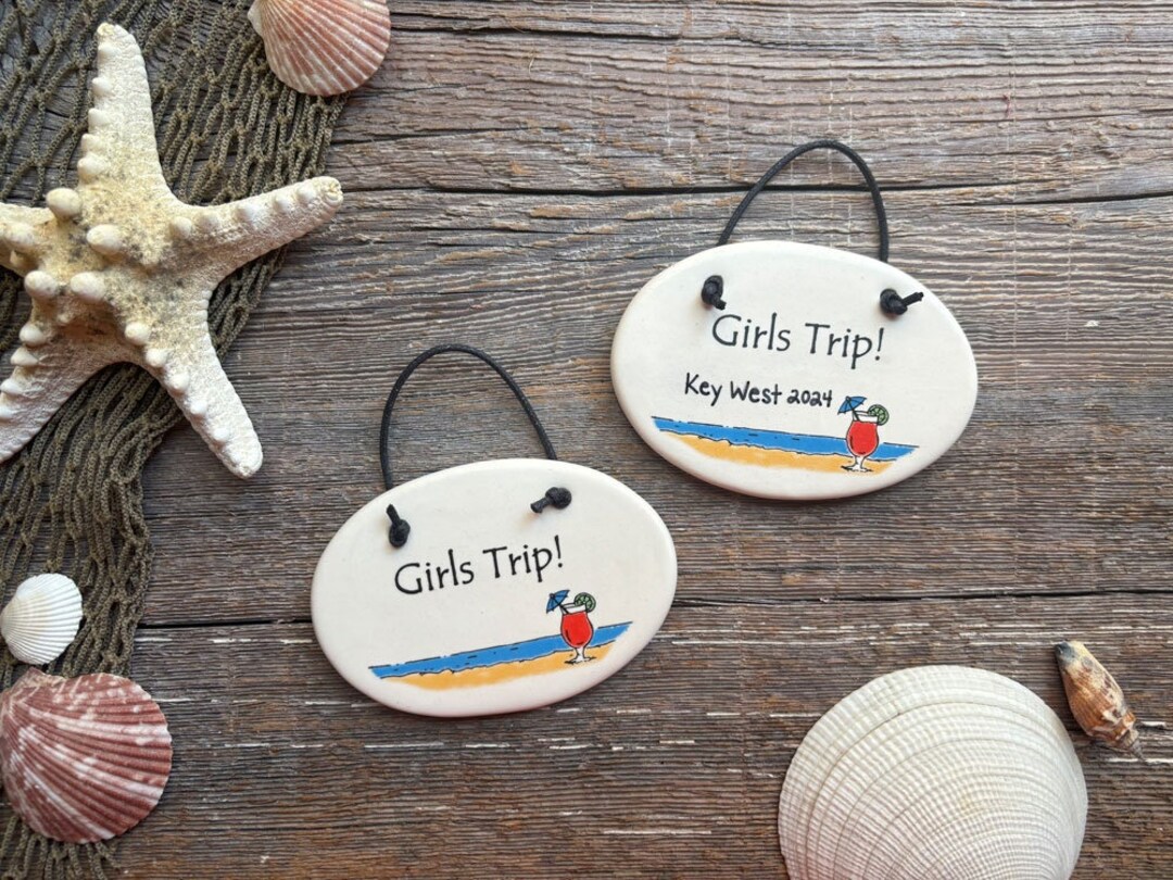 Personalized Girl Trip Ornaments. Handmade Jewelry Dishes for the ...