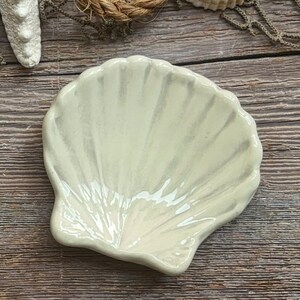 Ceramic Sea Shell Spoon Rest, Tea Bag Holder, Soap Dish or Seashell ...