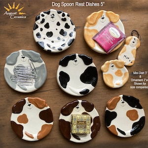 Ceramic Spotted Dog Spoon Rest, Tea Bag Holder, or Soap Dish for the ...