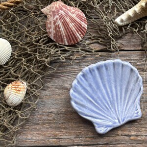 Ceramic Sea Shell Spoon Rest, Tea Bag Holder, Soap Dish or Seashell ...