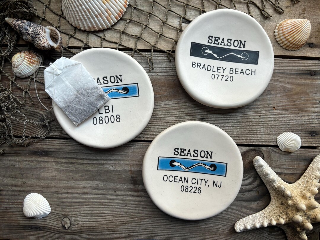 Season Beach Passes. New Jersey Beach Badge Home Decor, NJ Beach People ...
