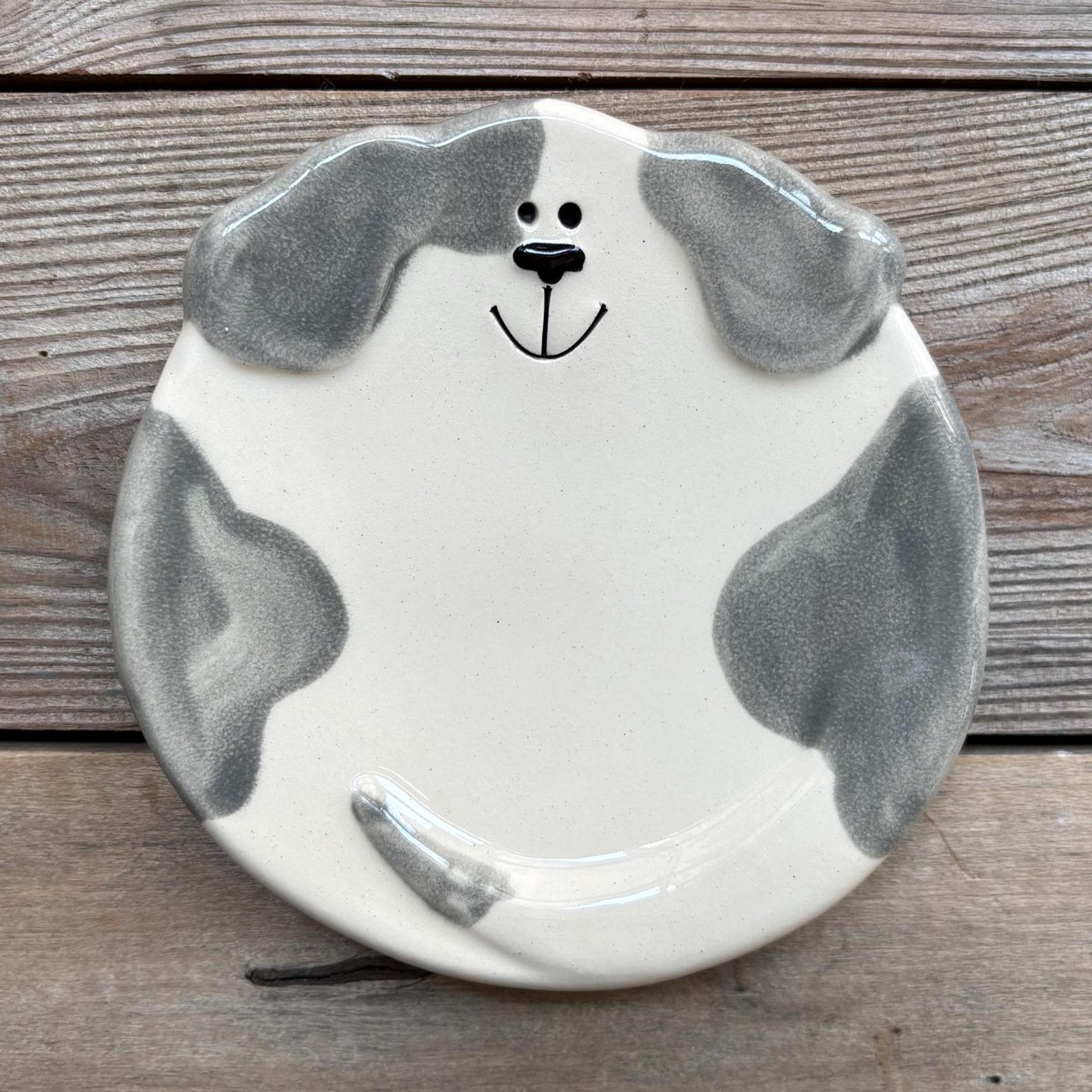 Ceramic Spotted Dog Spoon Rest, Tea Bag Holder, or Soap Dish for the ...