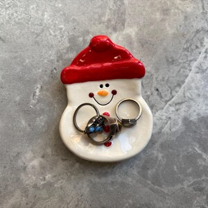 Snowman Teabag Holder. Snowman Spoon Rest for Festive Holiday Decor ...