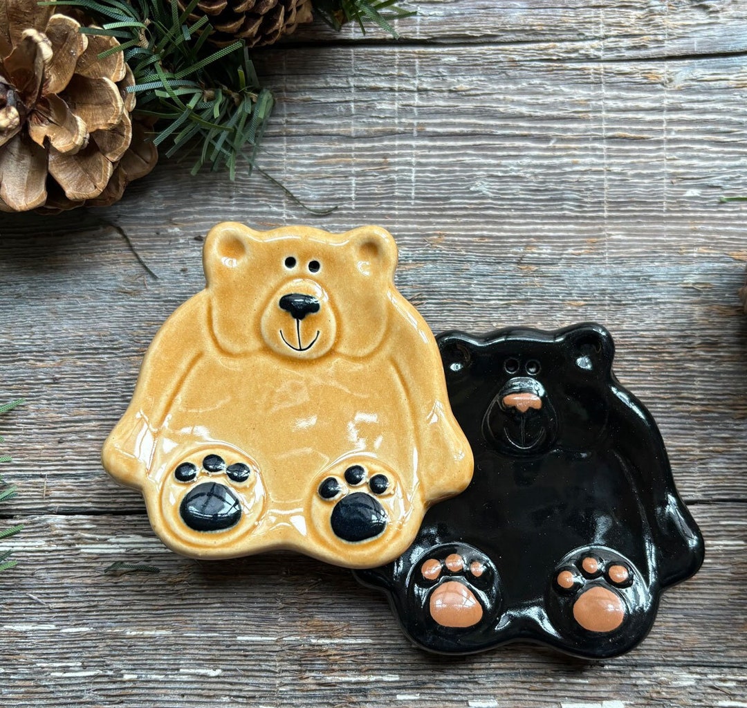 Black Bear Spoon Rest, Brown Bear Spoon Rest, Black Bear Ornament ...