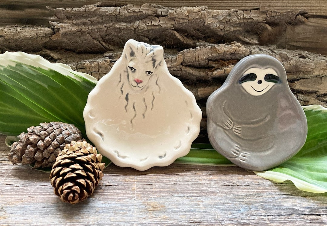 Sloth or Llama Teabag Holder, Spoon Rest, Ring Dish, Coffee Spoon Rest ...