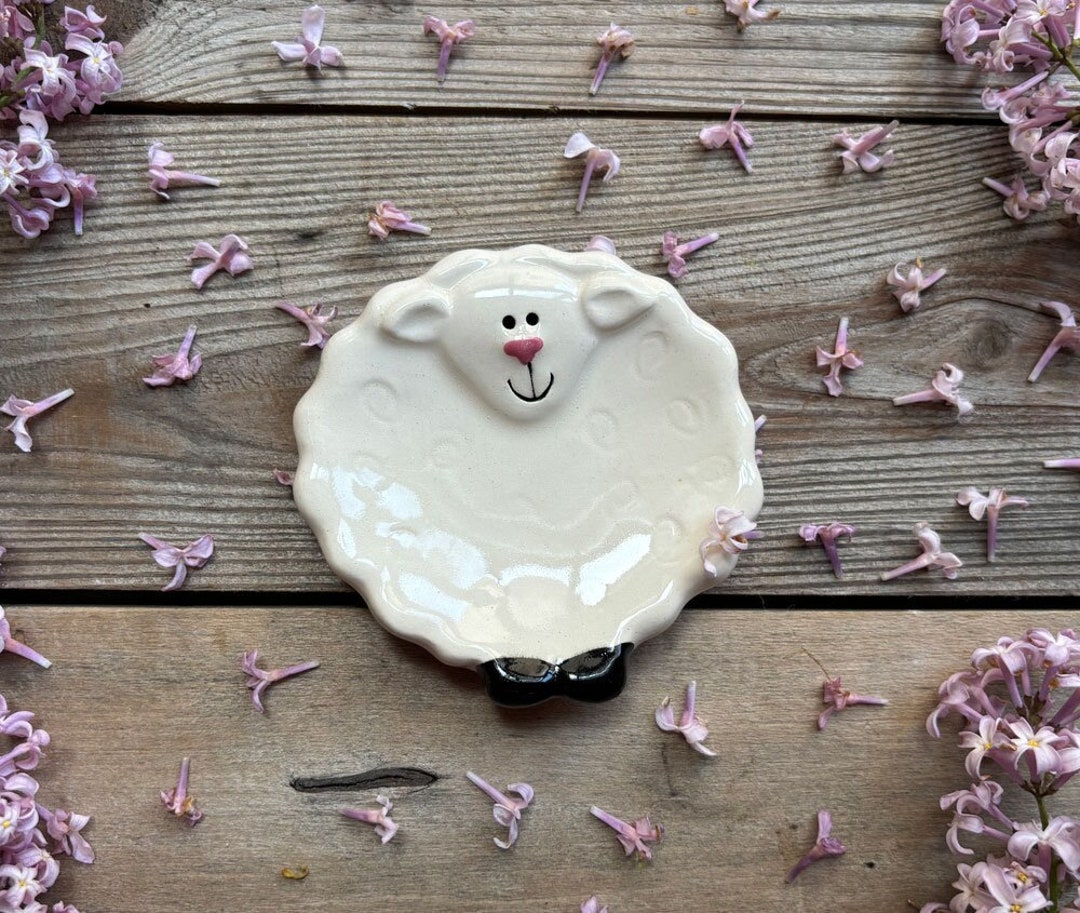 Sheep or Lamb Spoon Rest, Sheep Teabag Rest, Sheep Ring Dish, Sheep ...