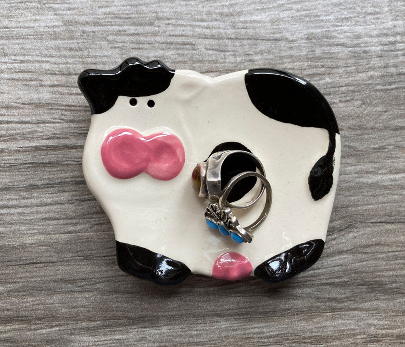 Cow Tea Bag Holder, Cow Spoon Rest, Cow Ring Dish, Cow Coffee Spoon ...