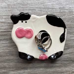 Cow Tea Bag Holder, Cow Spoon Rest, Cow Ring Dish, Cow Coffee Spoon ...