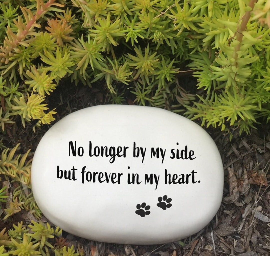 Pet Gravestone Marker. Pet Loss Stone, Pet Loss Ornament, No Longer by ...