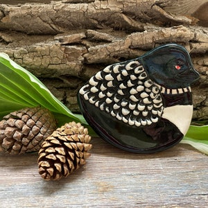 Ceramic Loon Teabag Rest, Loon Spoon Rest, Christmas Ornament ...