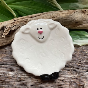 Sheep or Lamb Spoon Rest, Sheep Teabag Rest, Sheep Ring Dish, Sheep ...