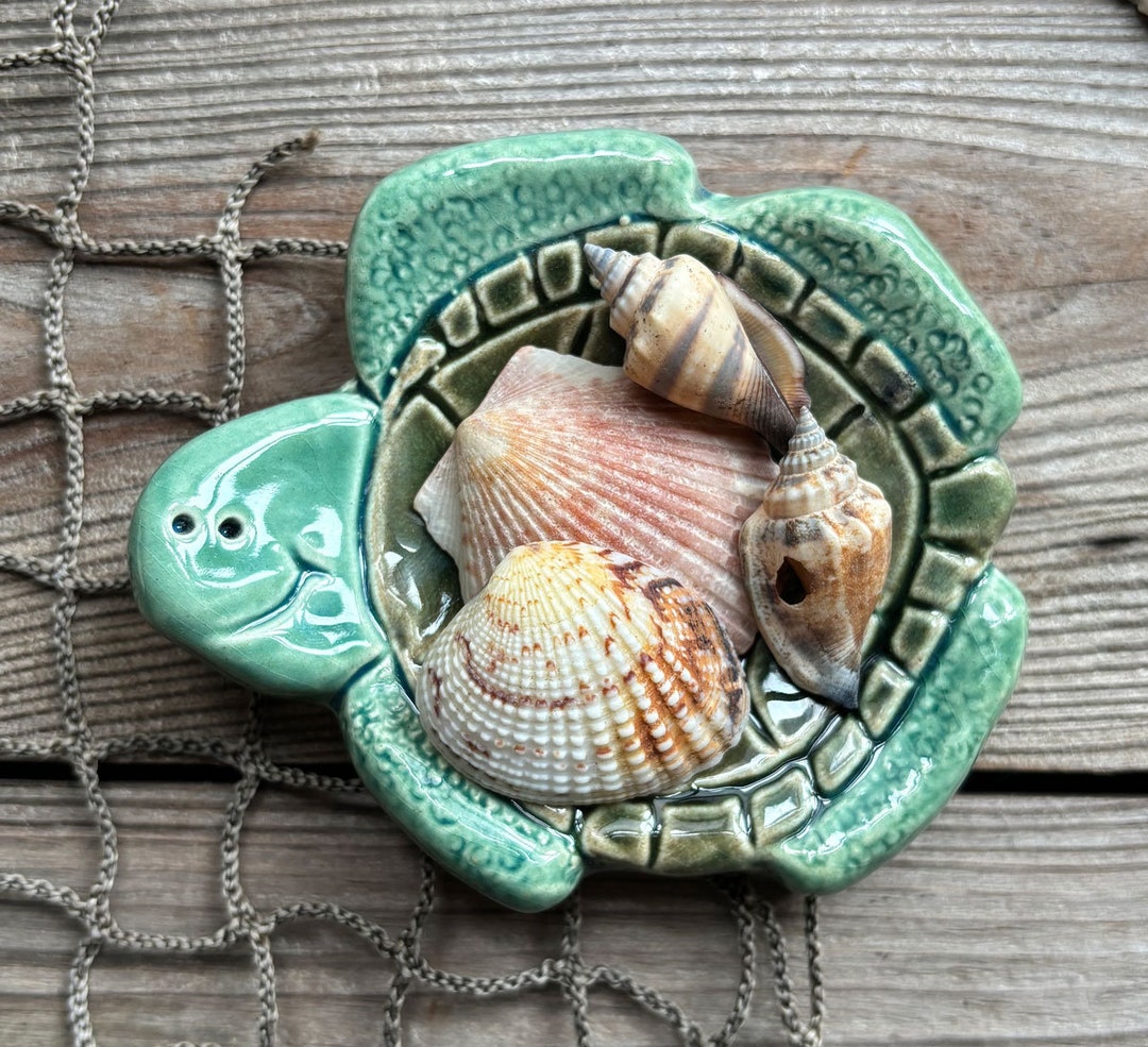 Sea Turtle Spoon Rest, Tea Bag Holder, Soap Dish or Seashell Holder ...