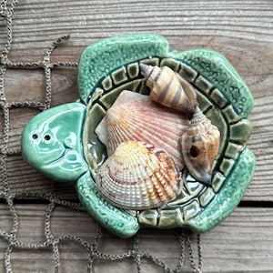 Sea Turtle Spoon Rest, Tea Bag Holder, Soap Dish or Seashell Holder ...
