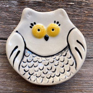 Ceramic Owl Spoon Rest These Owls Can Be Used as an Owl Soap Dish, an ...