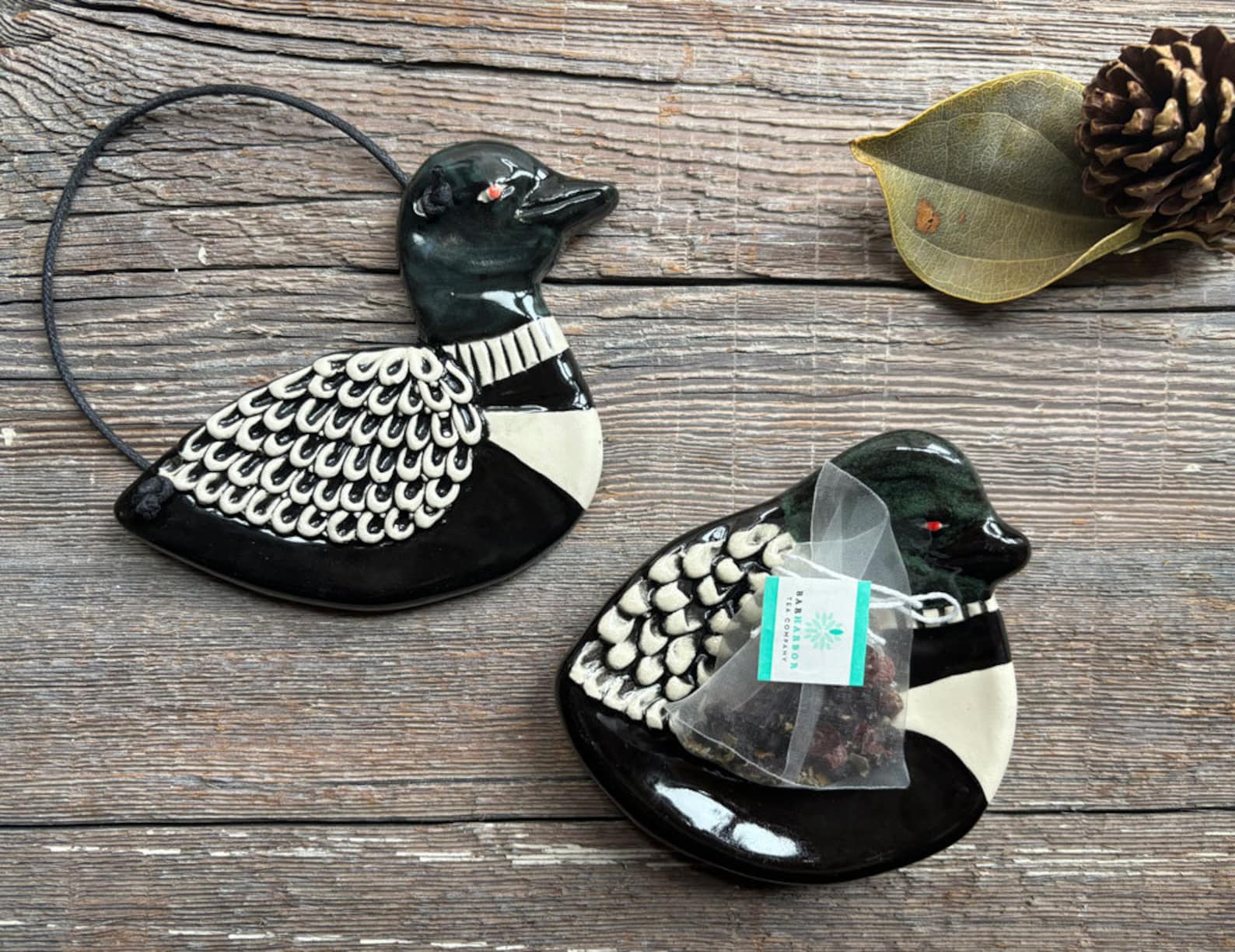 Ceramic Loon Teabag Rest, Loon Spoon Rest, Christmas Ornament ...