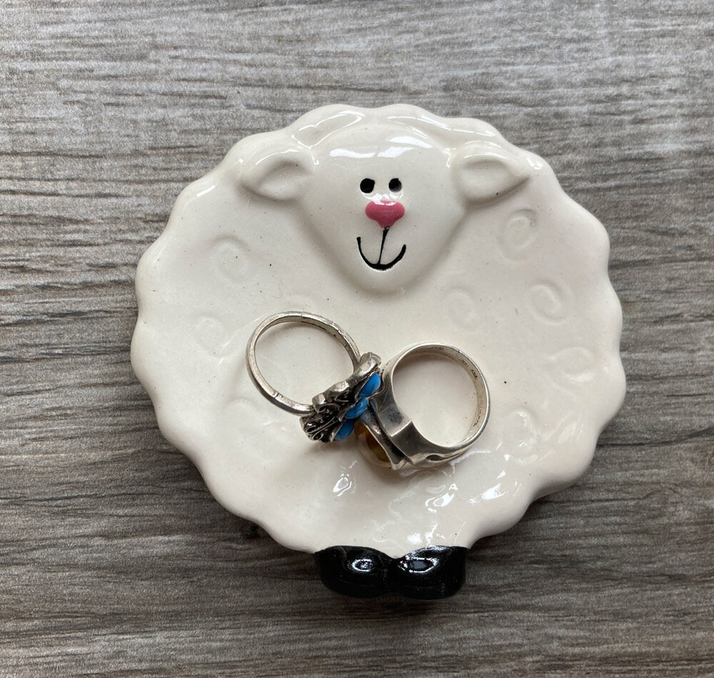 Sheep or Lamb Spoon Rest, Sheep Teabag Rest, Sheep Ring Dish, Sheep ...