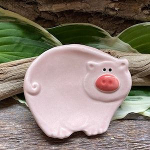 Pig Spoon Rest, Pig Tea Bag Holder, Pig Ring Dish, Pig Coffee Spoon ...