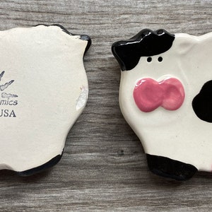 Cow Tea Bag Holder, Cow Spoon Rest, Cow Ring Dish, Cow Coffee Spoon ...