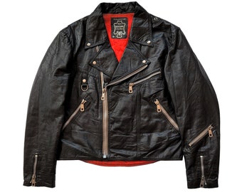 Rare Vintage 90s Skinno Perecto Style Oversized Motorcycle Rare Vintage 90s Skinno Perecto Style Oversized Motorcycle