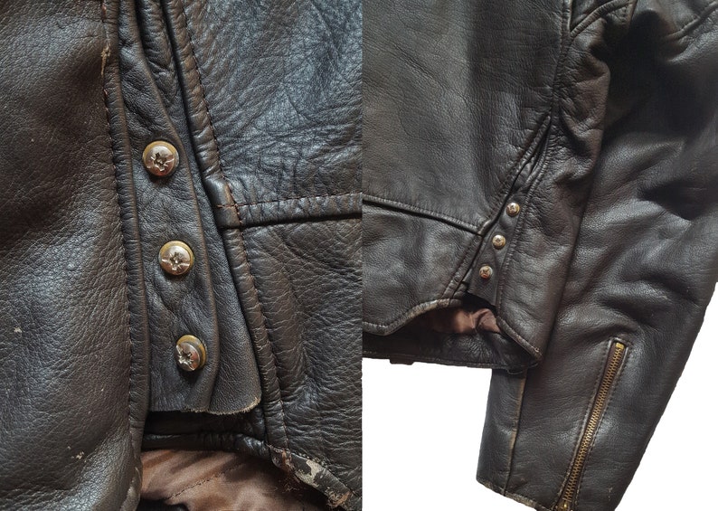 Very Rare Vintage 80s SIP Stock Paris Oversized Perfecto Motorcycle ...