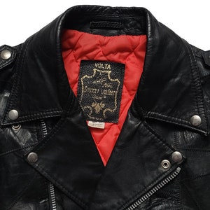 Original Rare Vintage 80s Campri Volta Motorcycle Patchwork Leather Punk Hardcore Jacket Made in ...