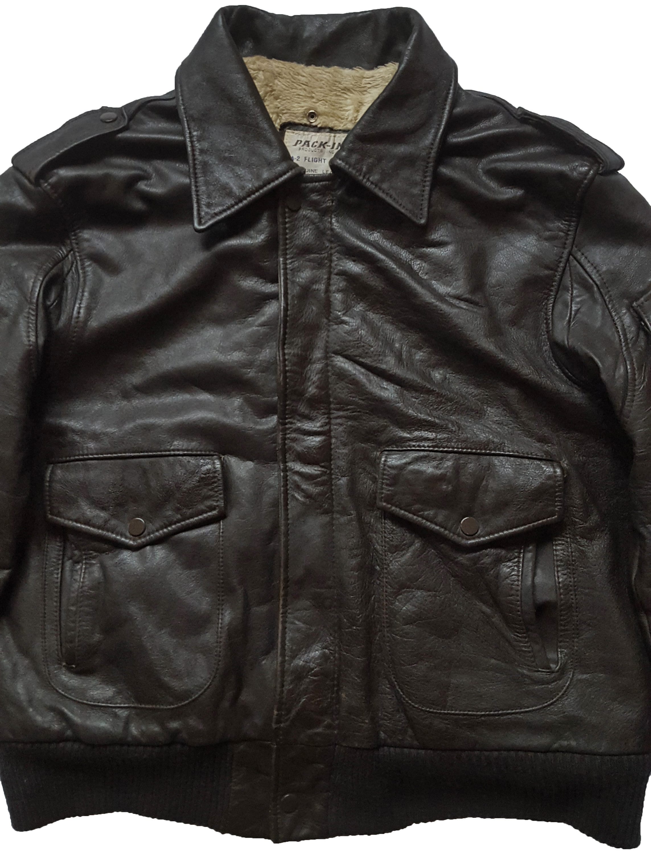 Rare Vintage 70s Pack-in Products Inc. A-2 674 SM Flight Pilot Bomber ...