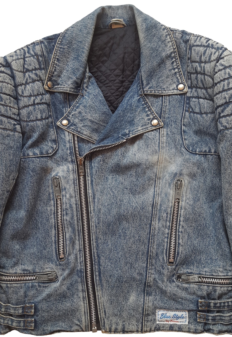 Rare Vintage 90s Blue Style by Premier Boiled Denim Motorcycle Sports ...