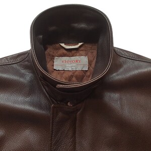 Original Rare Vintage 90s Victory Leather A-2 Type Indiana Jones Style Leather Flight Jacket ...