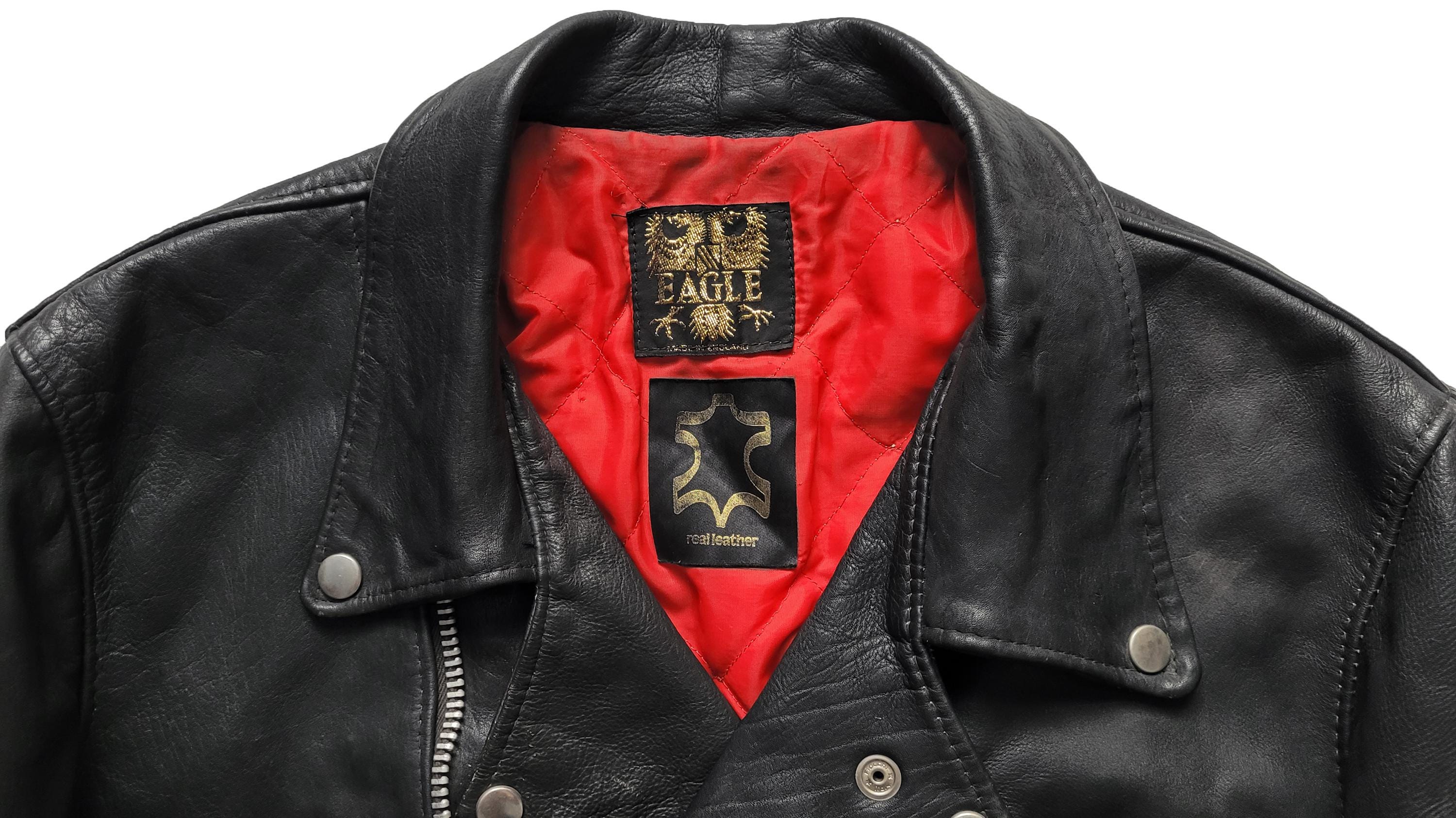 Original Rare Vintage 70s Eagle Leathers Lightning Type Cropped Leather ...