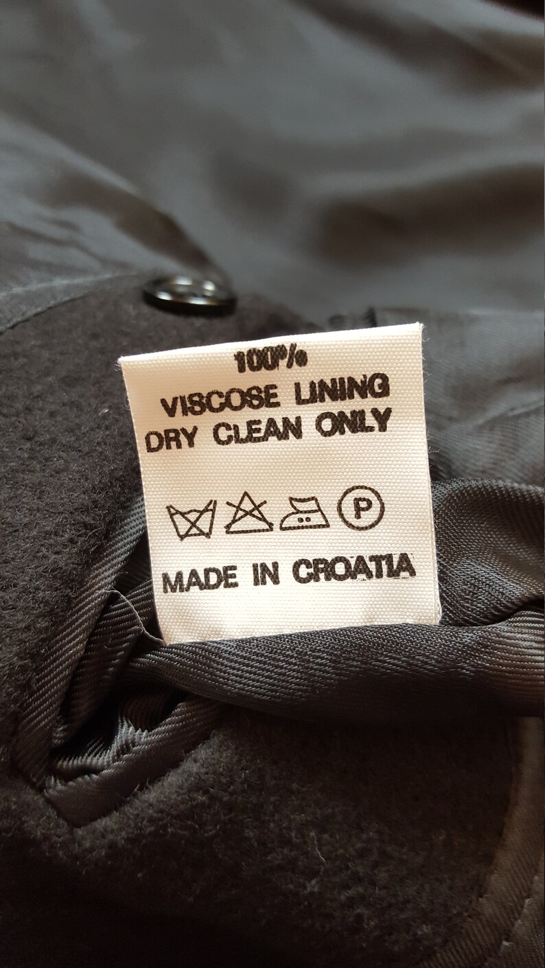 Rare Vintage 90s Varteks International Double-breasted Wool Polo Coat ...