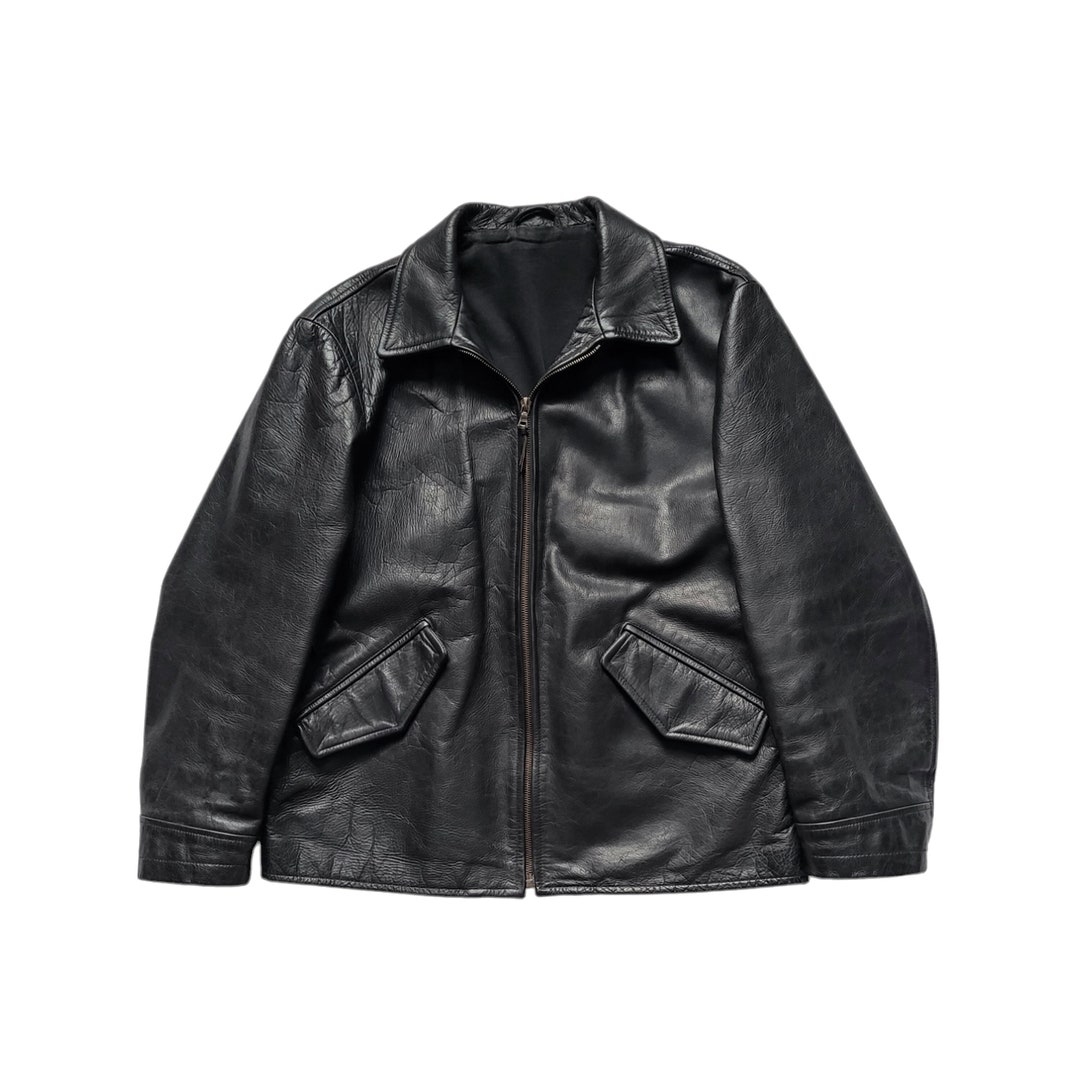 Rare Vintage 90s VMC Retro Style Leather Sports Jacket Made in Italy - Etsy