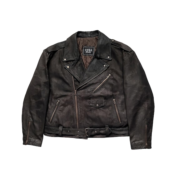 Rare Vintage 90s Vera Pelle Perfecto Style Oiled Nubuck Rare Vintage 90s Vera Pelle Perfecto Style Oiled Nubuck