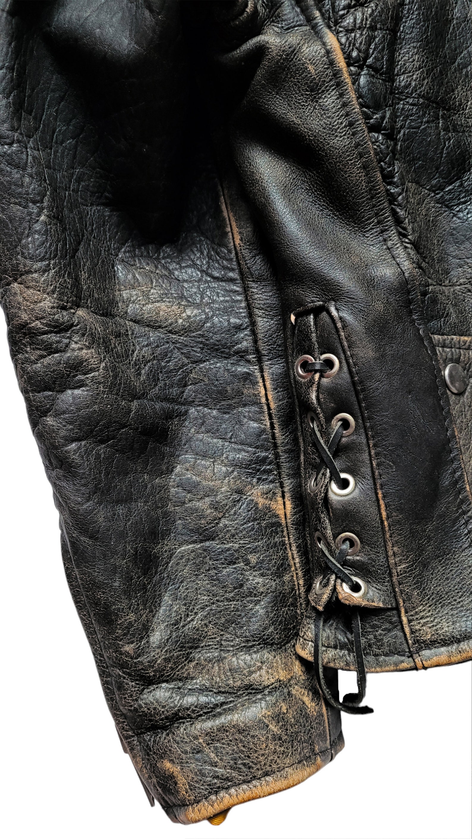 Very Rare Vintage 90s TARI Retro Style Distressed Leather Motorcycle ...