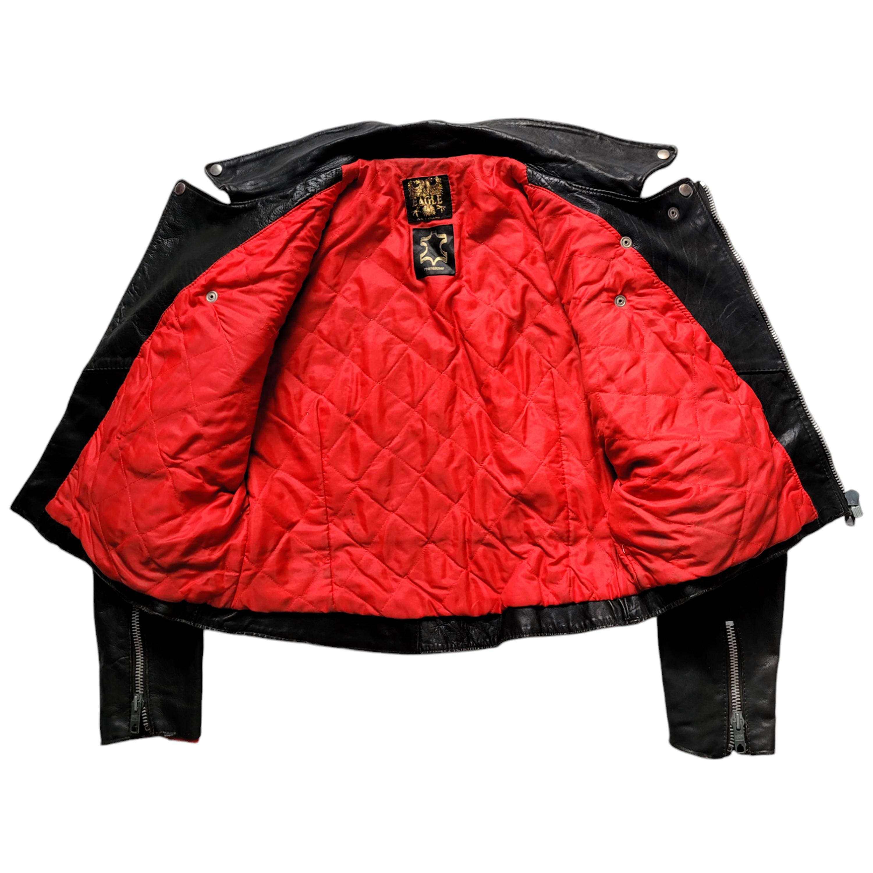 Original Rare Vintage 70s Eagle Leathers Lightning Type Cropped Leather ...