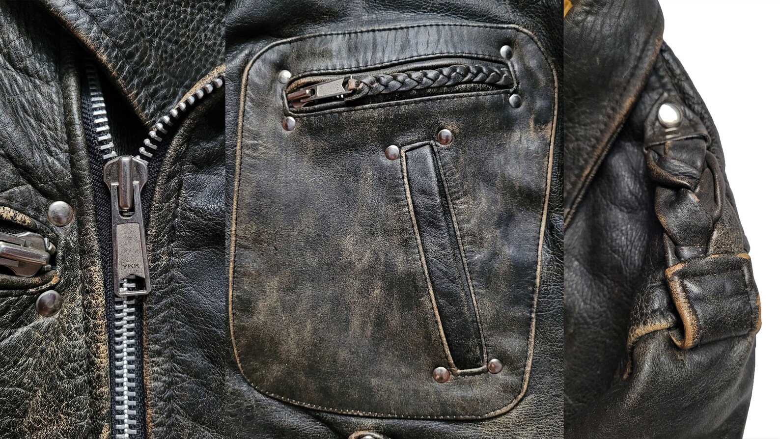 Very Rare Vintage 90s TARI Retro Style Distressed Leather Motorcycle ...