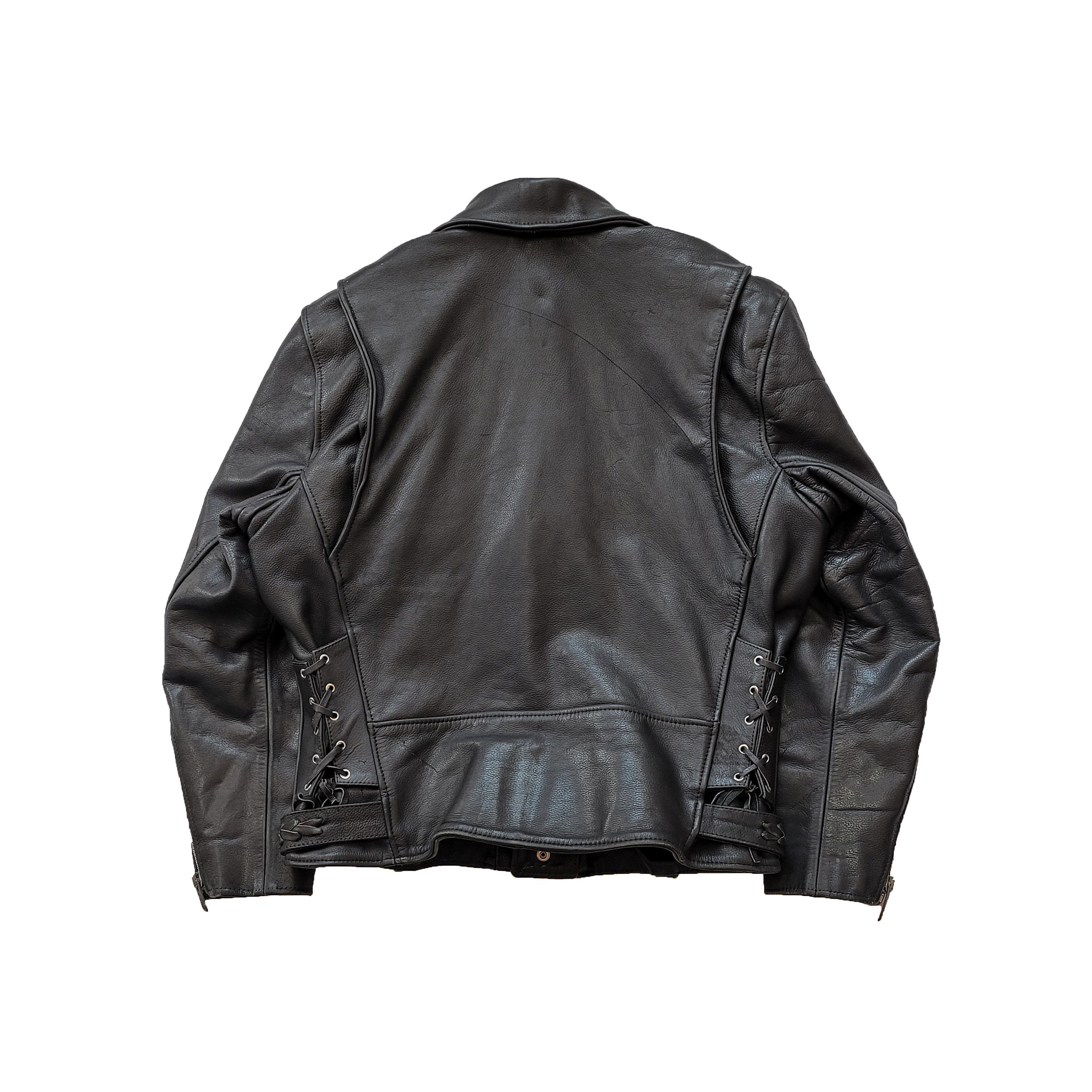 Original Rare Vintage 80s Echtes Leder Oversized Perfecto Motorcycle ...