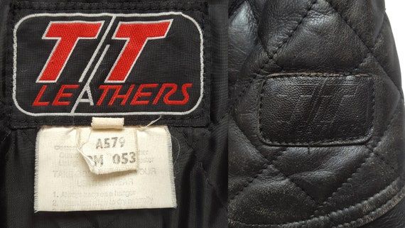 Rare Vintage 70s TT Leathers Classic Distressed Leath… - Gem