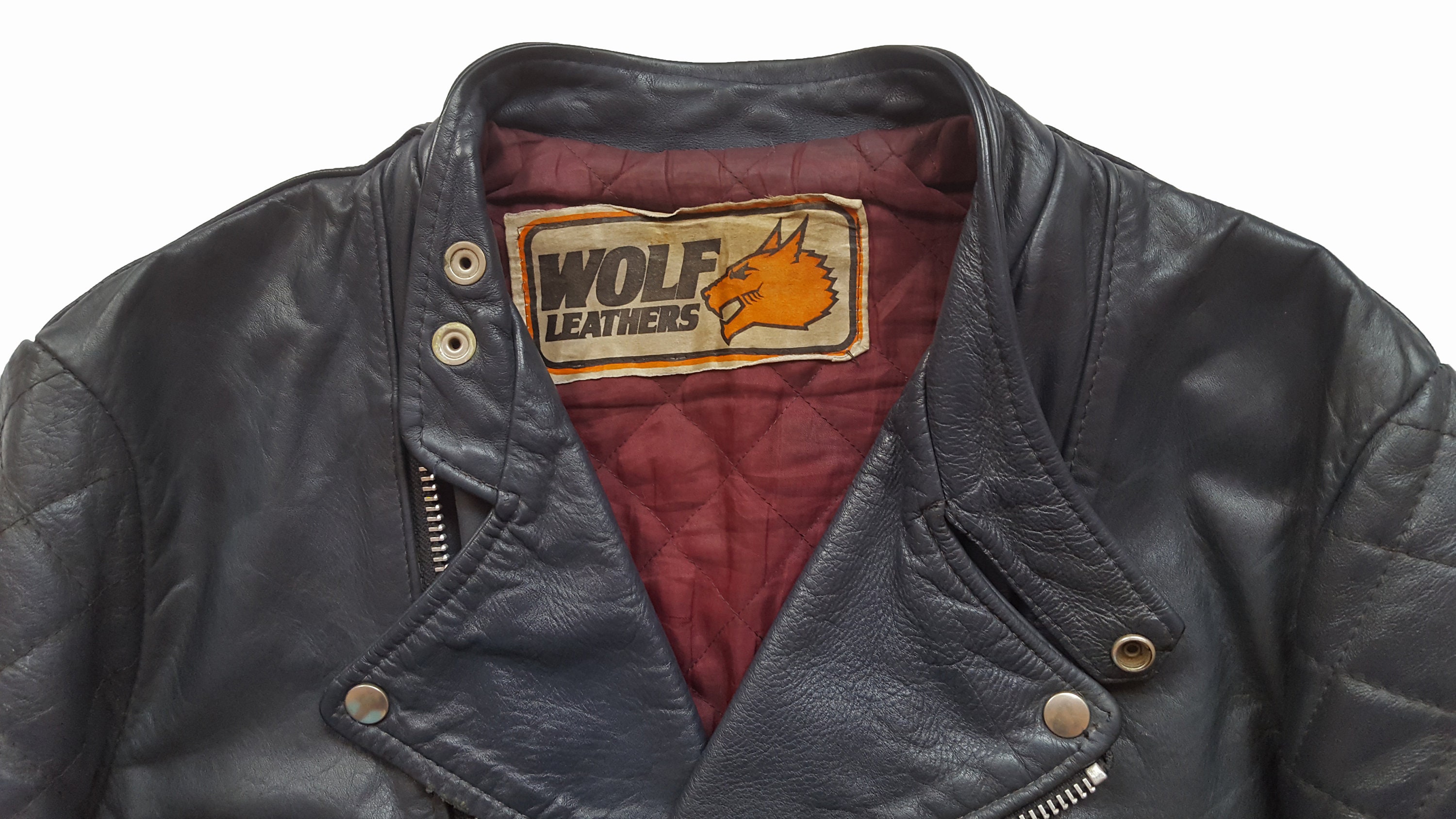 Very Rare Vintage 80s Wolf Leathers Monza Type Cafe Racer Rider ...