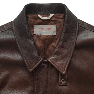 Original Rare Vintage 90s Victory Leather A-2 Type Indiana Jones Style Leather Flight Jacket ...