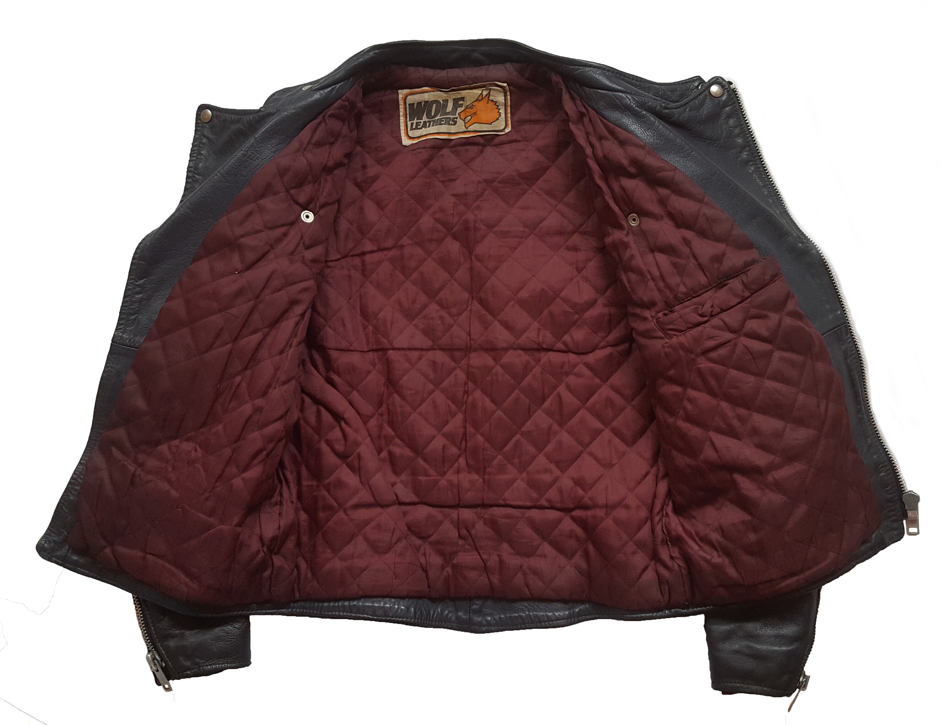 Very Rare Vintage 80s Wolf Leathers Monza Type Cafe Racer Rider ...