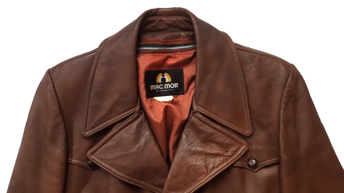 Rare Vintage 70s Mac Mor of Canada Leather PIMP Coat - Etsy