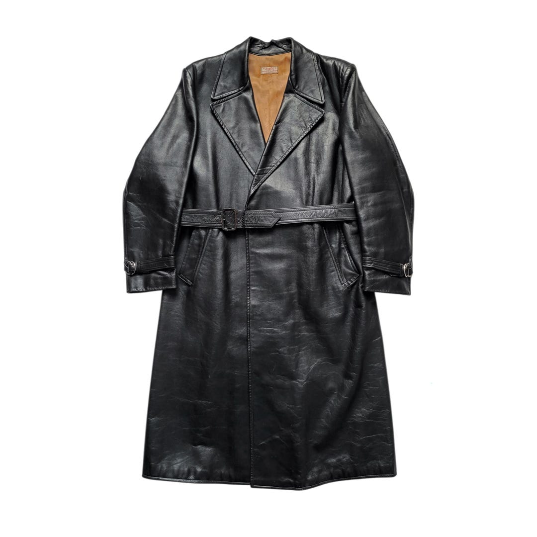 Very Rare Retro Vintage 50s Scala Handmade Horsehide Belted Leather ...