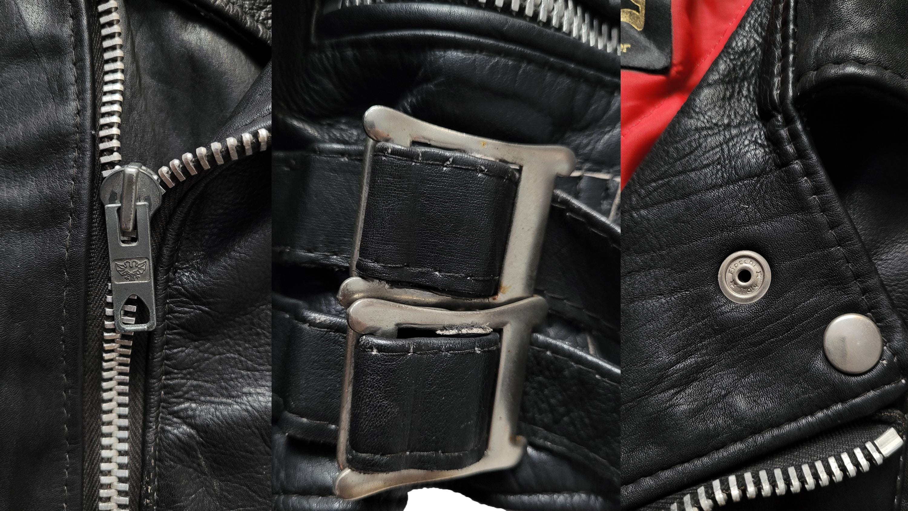 Original Rare Vintage 70s Eagle Leathers Lightning Type Cropped Leather ...